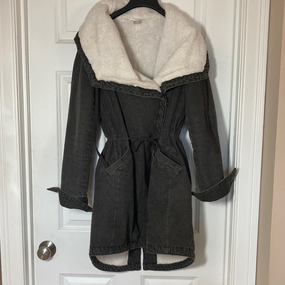 VENUS | Jackets & Coats | Venus Sherpa Lined Denim Coat | Poshmark